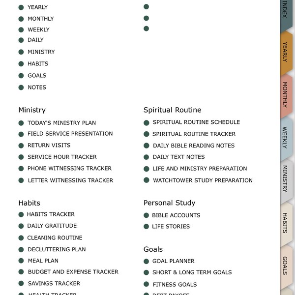 Jw Bible Reading Journal | Printable Bible Study Guide Journal Jw ...