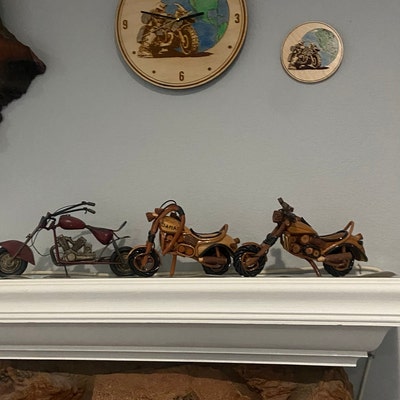 Handmade Wooden Wall Mount Motorcycle Key Holder, Woodyfact Motorcycle ...