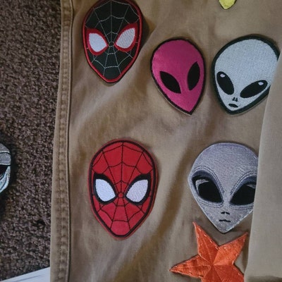 Spider-man Head Mask Iron-on Embroidered Patch, Patches, Pins, Vinyl ...