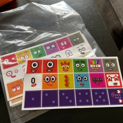 Numberblocks 0 100 Face and Body Stickers, Waterproof, Scratch and UV ...
