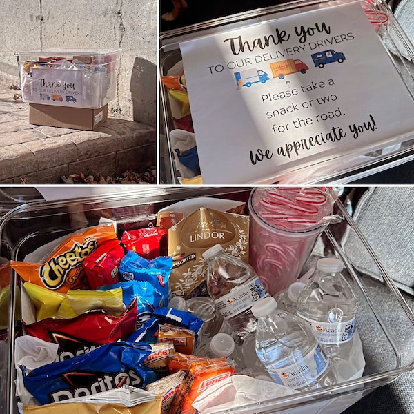 Delivery Driver Printable Sign, Thank You, Happy Holidays, Instant ...