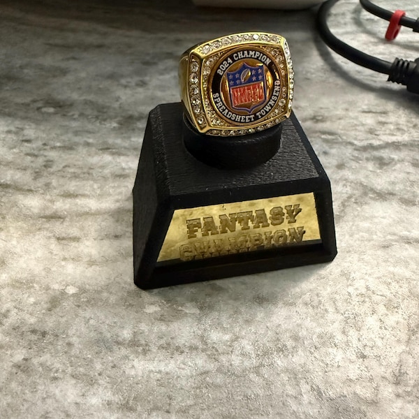Personalized XL Trophy Championship Ring - MVP Ring, Coach's Ring, Hall ...