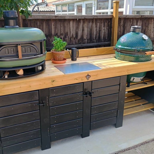 Modular Corner Drinks Bar and Pizza Bbq Table With Stools - Etsy UK