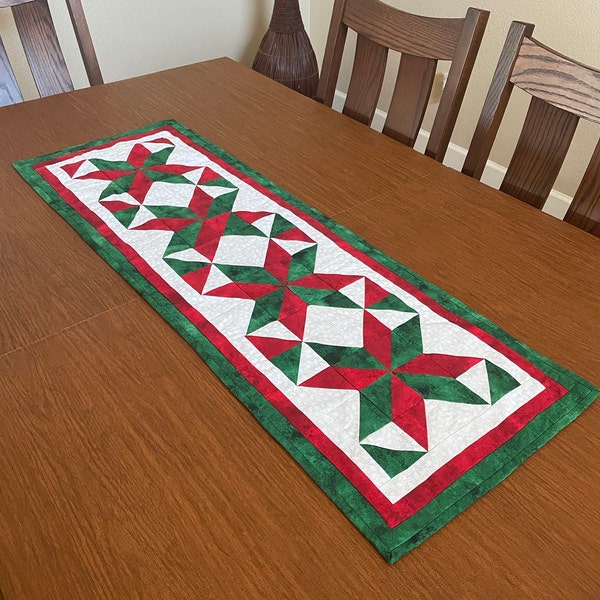 Patchwork Star Table Runner Pattern PDF by Simpson Designs Studio ...