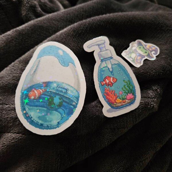 Pixel Art Amethyst Vinyl Sticker - Crystal Cluster Geology Sticker - Etsy