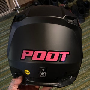 Motorcycle Helmet Decals Retro Font Stripes Dirt Bike Motocross Custom ...