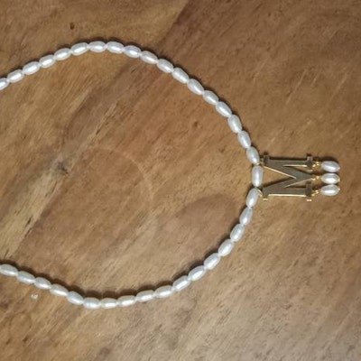 Pearl Choker Necklace, Paper Clip Chain Necklace, Pearl Necklace ...