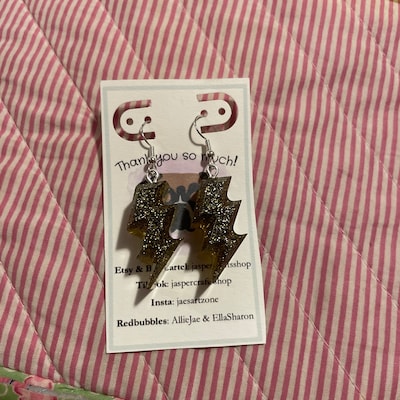 Lightning Resin Earrings - Etsy