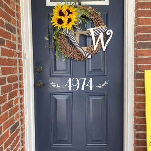 Home Address, Front Door, Front Door Decal, Home Address Decal, Address ...