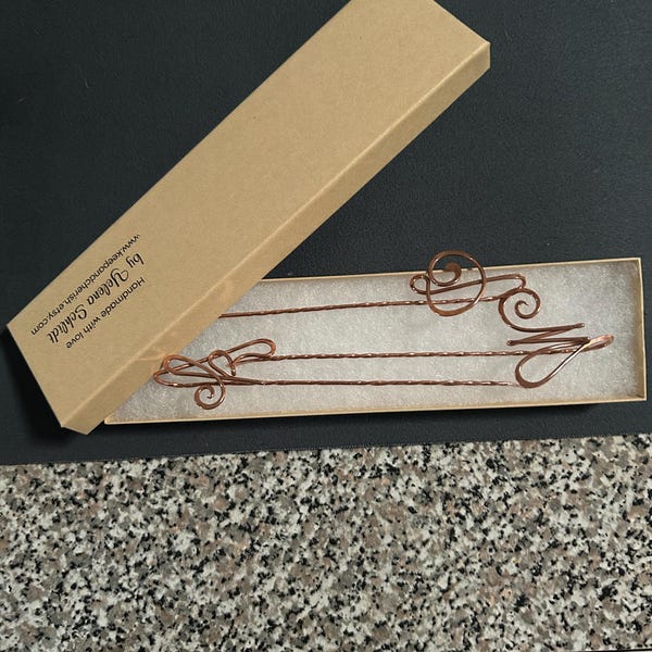 Personalized Cursive Letter Shepherds Hook Bookmark, Monogram Handmade ...
