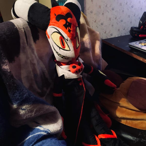 Blitzo. Helluva Boss. Hazbin Hotel. Large Plush Toy. Size 25.5 Inch - Etsy