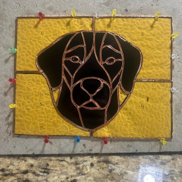 Pitbull Stained Glass Pattern Design Digital Download PNG Dog SVG PDF ...