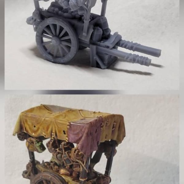 Dnd Carts and Wagons Set Caravan Merchant Supplies Village Tabletop ...