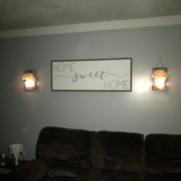 Home Sweet Home Sign | Above Couch Sign | Living Room Signs | Home ...