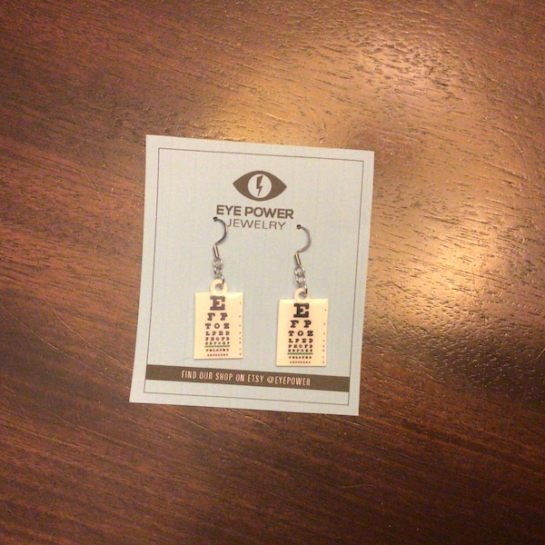 Snellen Eye Chart Earrings, Optometrist Gift, Stainless Steel Hooks - Etsy