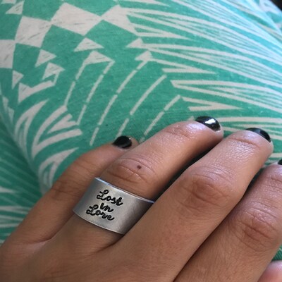 Inspiration Ring Mindfulness Gift Custom Ring Quote Ring - Etsy