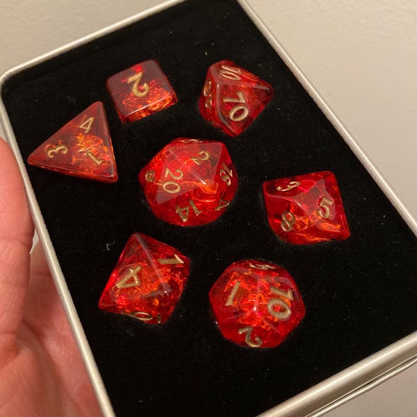 Mushroom Dice Vault and Multicolored Mushroom Dice Set, Dice Set ...