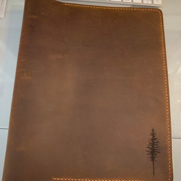 Distressed Leather 3-ring Binder: Personalized Portfolio, Refillable ...