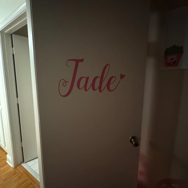 Line Name Wall Decal / Personalized Modern Name Wall Sign - Line Name ...