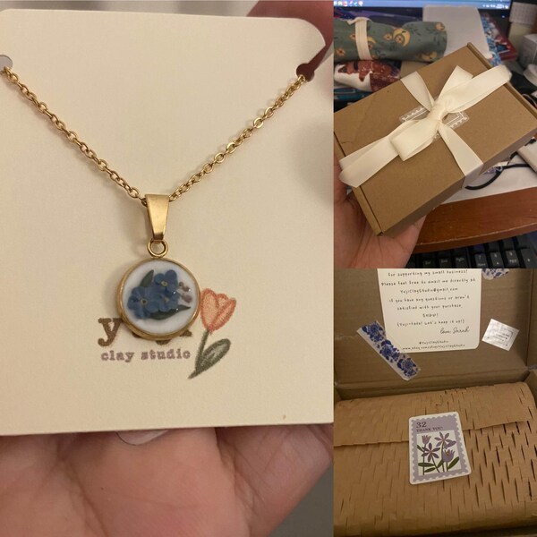 Tiny Handmade Polymer Clay Hypoallergenic Earrings - Spring Flowers ...