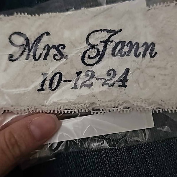 Wedding Garters Set or Single Personalized, Embroidered Bride Keepsake ...