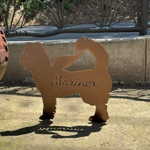 Personalized Azawakh Statue Stake, Custom Azawakh Dog Outdoor Yard Art ...