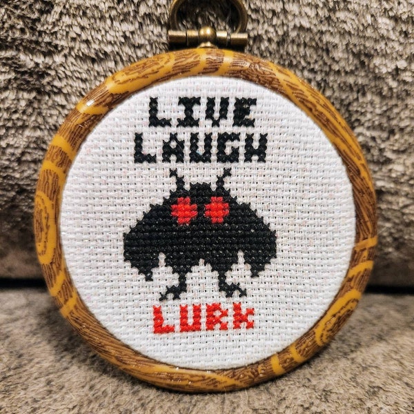 Mothman - Live Laugh Lurk Cross Stitch PATTERN ONLY - Etsy