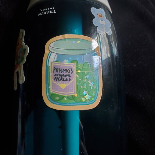 Prismo's Artisanal Pickles Glitter Sticker - Sparkly, Holographic ...