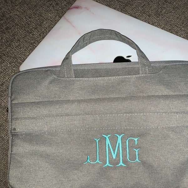 Monogrammed Laptop Sleeve, Custom Laptop Tablet Case, Personalized ...