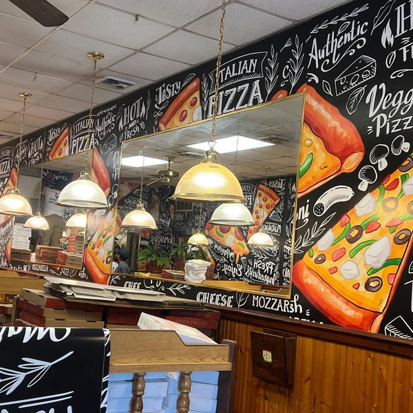 Italian Pizza Art Mural | Restaurant Food Peel & Stick Wallpaper ...