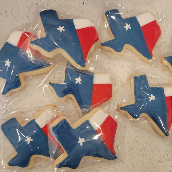 Custom Texas State Cookies - 1 Dozen (12) Custom Sugar Cookies - Etsy
