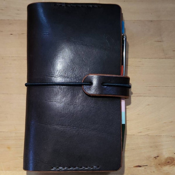 Handmade Leather Index Card Holder: A6, 3x5, 4x6 Refillable Wallet - Etsy