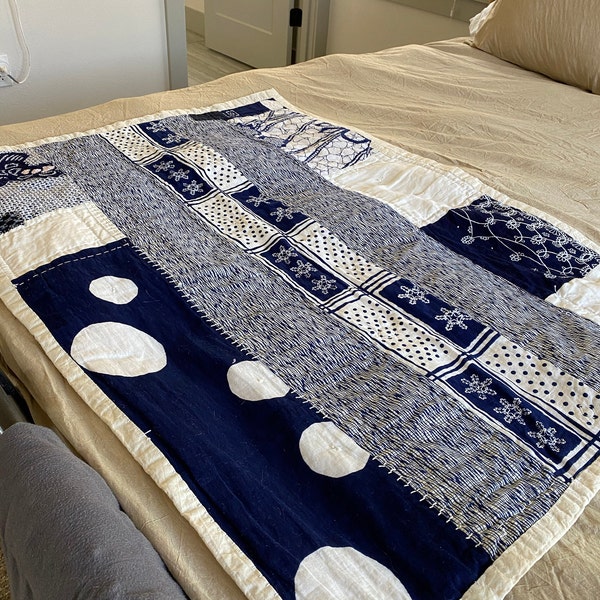 97 Fiber-nacci: Very Large Boro Inspired Quilt • Lots of Sashiko ...