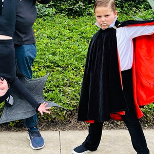 Black Cloak Fully Lined With PURPLE Satin Hooded Velvet - Etsy