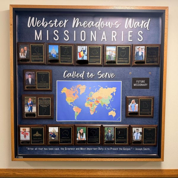 Personalized Missionary Bulletin Board | 8 10 12 Plaques | Ward ...