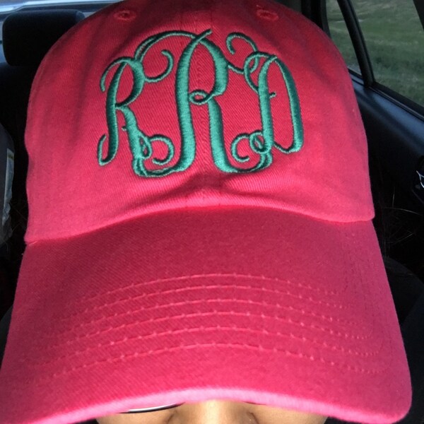 Ladies' Monogram Baseball Cap - Custom Color Hat and Embroidery. - Etsy