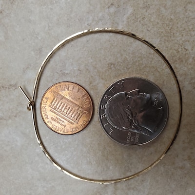 Extra Large Gold Hoops, 3 Inch Gold Filled Hoops - Etsy