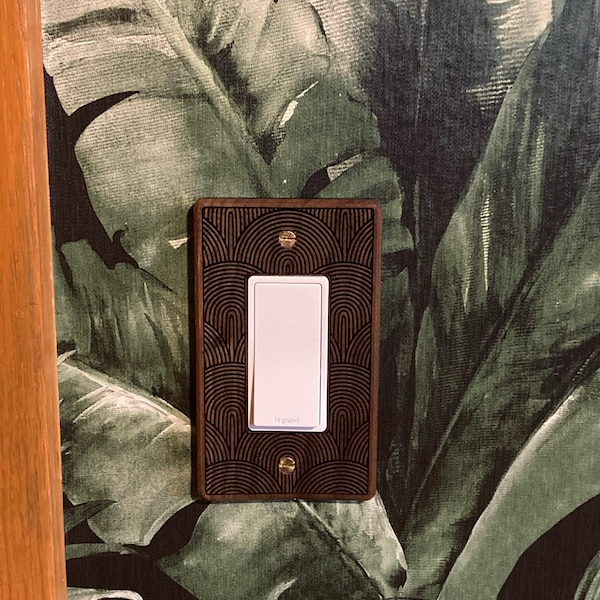 Walnut Light Switch and Wall Outlet Covers for Organic Midcentury ...