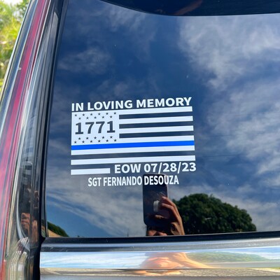 Thin Grey Line Vertical Flag Decal, Vertical Grey Line Flag Decal ...