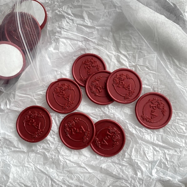 Wedding Invitation Wax Seal Stamp Stickers，personalized Monogram Self ...