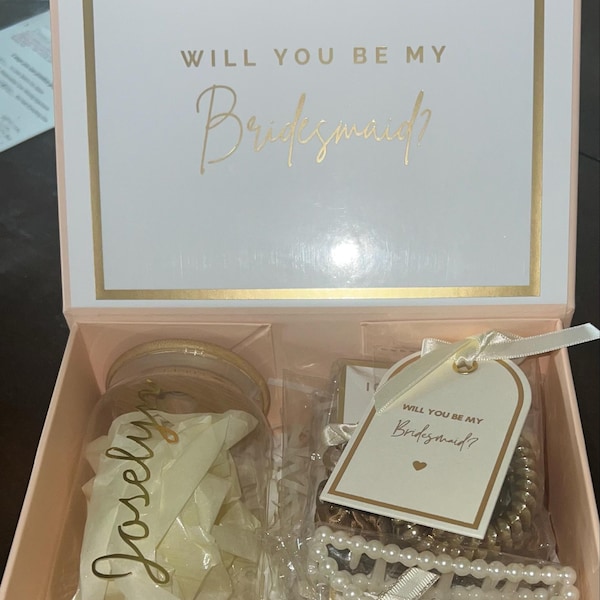Personalized Bridesmaid Proposal Box: Hair Accessories Gift Set - Etsy
