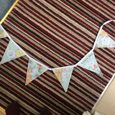 World Map Bunting World Map Map Bunting Personalised - Etsy