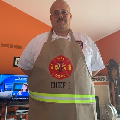 Firefighter Personalized BBQ Apron, Regular / Large Apron, Gift for Him ...