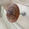 Compass Wood Lazy Susan Wooden Turntable Table Décor | Laser Engraved ...
