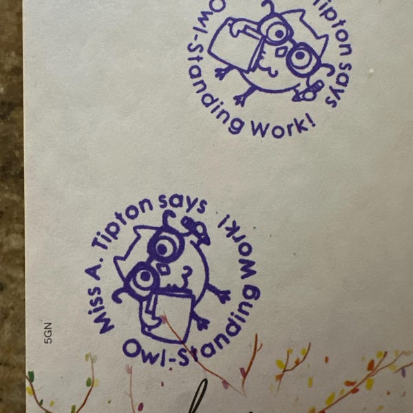 Personalised Teacher Stamp, Late Work Stamp, Absent Work Stamp, Mark ...