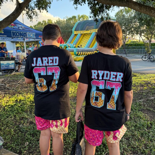 Baseball Ice Cream Drip Number PNG | Custom Name Jersey Design | Waffle ...