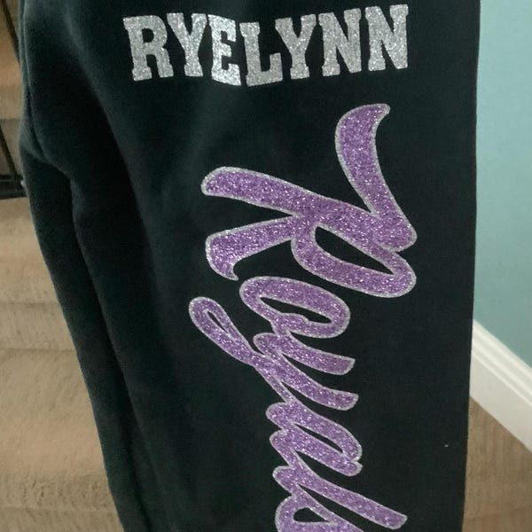 Custom Glitter Sweatpants - Etsy