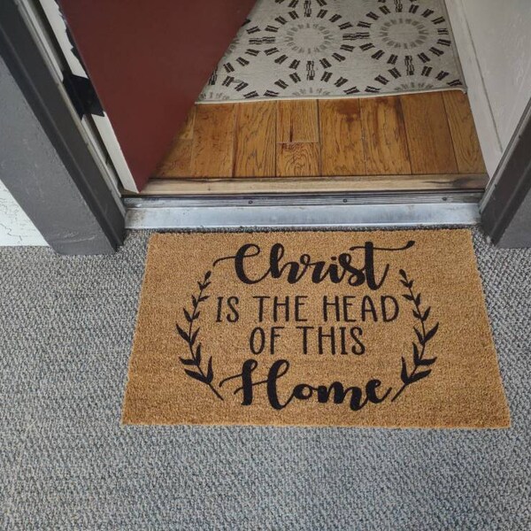 Doormat Christ is the Head of This Home Religious Doormat Christian ...