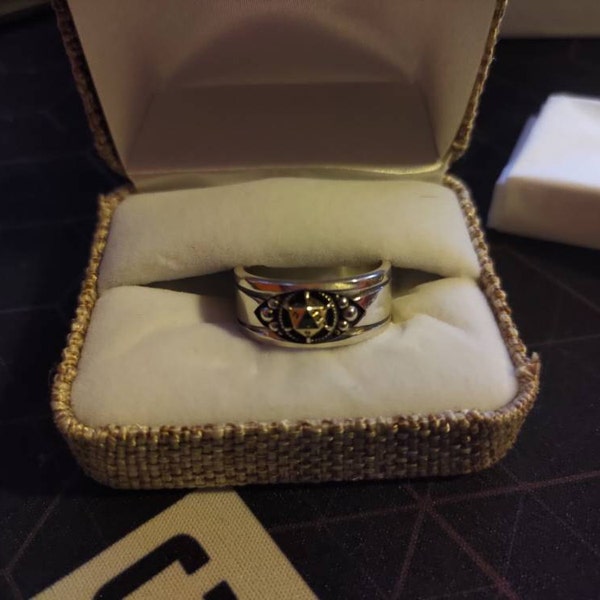 D20 Mens Band Mixed Metals Sterling and 14k Options the Original D&D ...