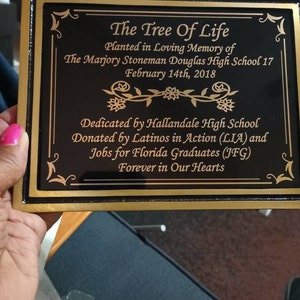 Earth Day Plaques, Dedication Tree Plaques, Remembrance Plaque, Outdoor ...